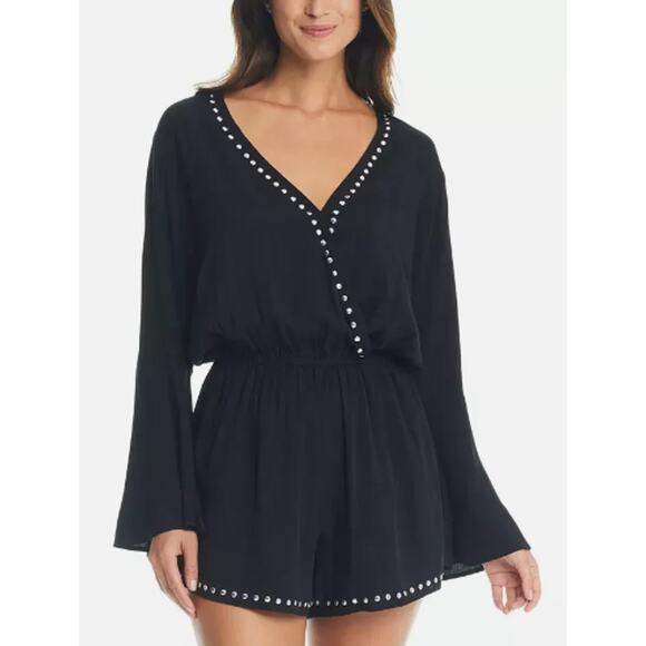 Bar III | Swim | Nwt Bar Iii Black Tell Me About It Stud Swimsuit Cover ...